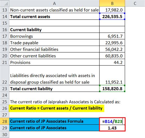 How To Calculate Current Ratio Excel Haiper