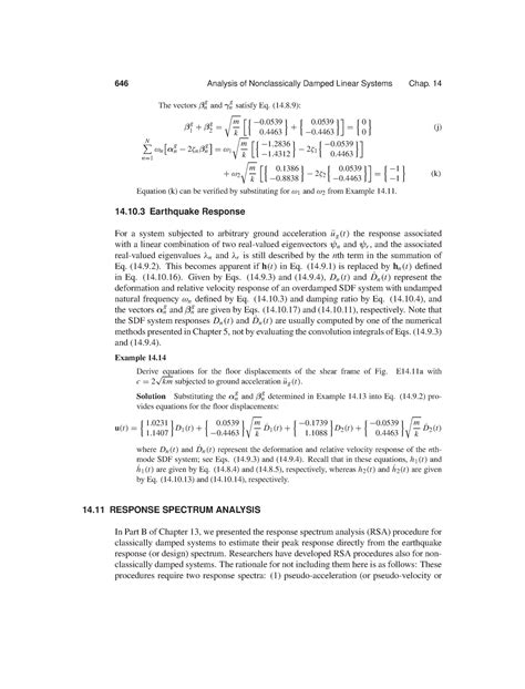 [anil k dynamics of structures theory 646 analysis of nonclassically damped linear systems