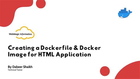 Creating A Dockerfile Docker Image For HTML Application YouTube