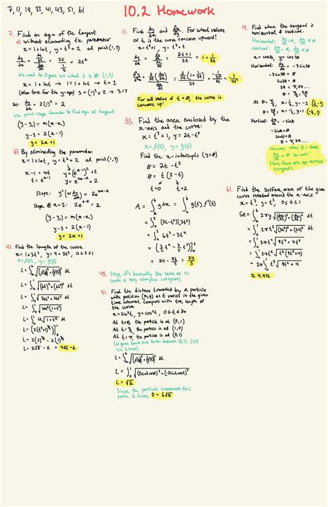 10 2 Problems CALC II HMWRK REVIEW AND PRACTICE 7 11 19 33 41