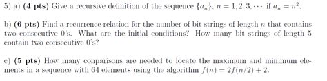 solved 5 a 4 pts give a recursive definition of the