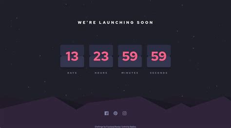 Frontend Mentor Launch Countdown Timer Using ReactJS Coding Challenge