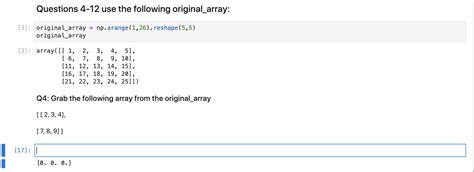 solved questions 4 12 use the following original array [3]