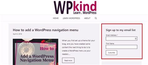 How To Add A MailChimp Email Signup Form To Your WordPress Sidebar