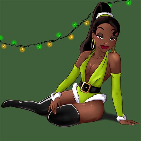 Tiana Pin Up Xmas By Arterriblekumi On Deviantart