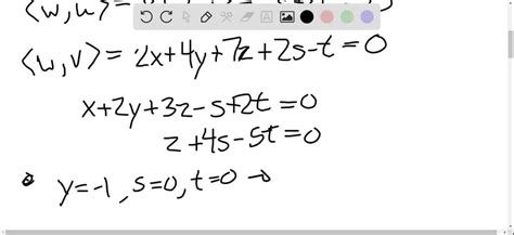 let w be the subspace of 𝐑 5 spanned by u 1 2 3 1 2 and v 2 4 7 2 1 find a basis of the