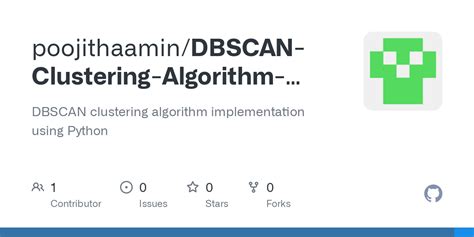 github poojithaamin dbscan clustering algorithm implementation dbscan clustering algorithm