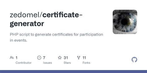 github zedomel certificate generator php script to generate certificates for participation in