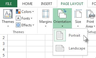 Print A Worksheet In Landscape Or Portrait Orientation Excel