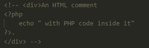 Incorrect Syntax Highlighting With PHP Inside HTML Comment Issue