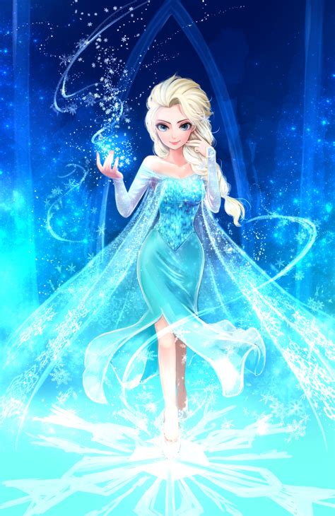 Princess Elsa Cartoon Frozen Movie Fan Art Wallpaper Coolwallpapersme