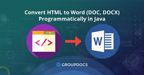 Java Convert HTML To Word DOC Or DOCX