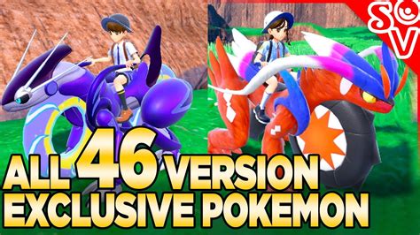 Pokemon Scarlet And Violet All Of The Version Exclusive Pokemon Press Space To Jump