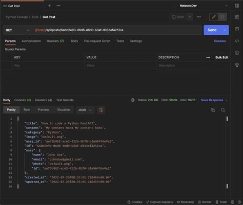 crud restful api server with python fastapi and postgresql 2024