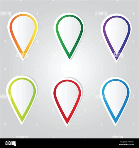 Set Of Bright Map Pointers Vector Set Stock Vector Image Art Alamy