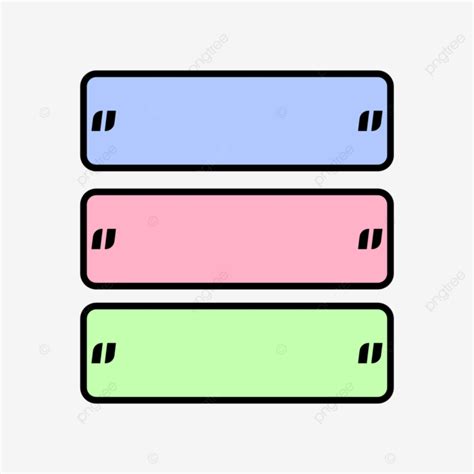 Simple Colorful Sequence Text Box Design Vector Text Border Text Box