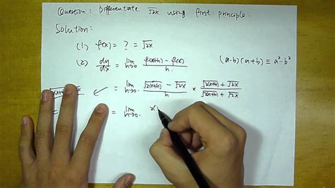 differentiation using first principle youtube