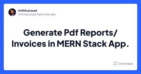 generate pdf invoices reports react