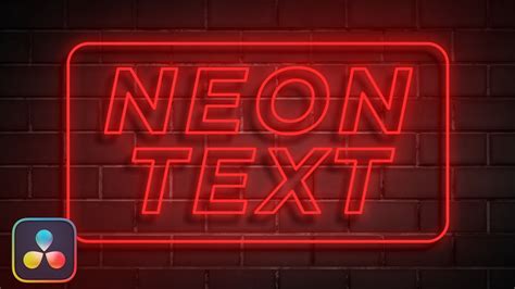 How To Create NEON TEXT In Davinci Resolve YouTube