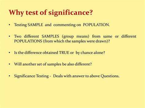 significance test