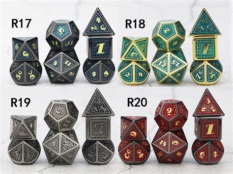 Dice Of Dnd Metal Polyhedral Board Game Metal Dice Dnd Dice Etsy