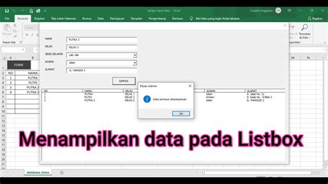 Belajar Cara Menampilkan Data Pada Listbox VBA Excel Part2