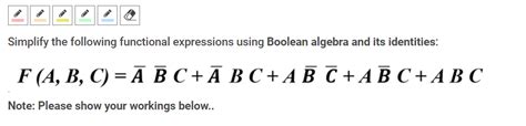 solved simplify the following functional expressions using