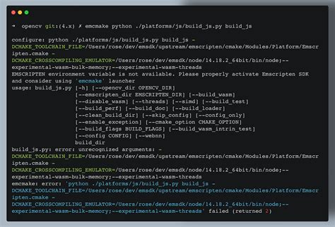 Are Build OpenCV Js Docs Outdated Failed Build From Source Build