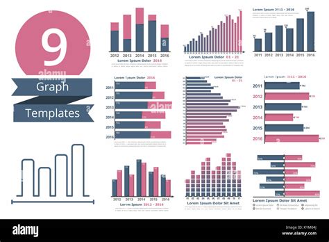 Gráficos y plantillas de gráficas para estadísticas o la visualización