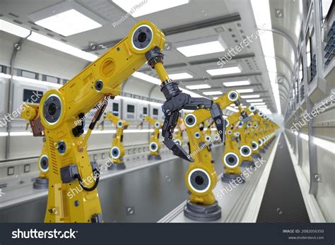 Automation Industry Concept 3d Rendering Robot Stock Illustration