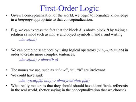 ppt first order logic powerpoint presentation id 4647399