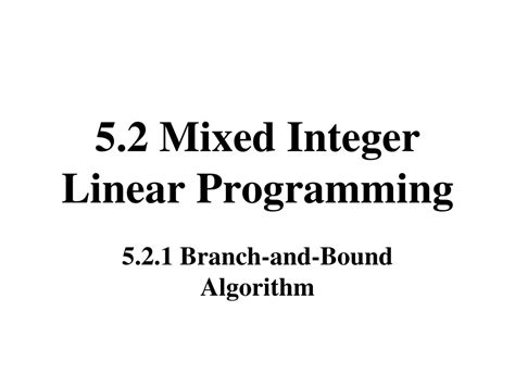 ppt part 5 mixed integer programming powerpoint presentation free download id 9602077