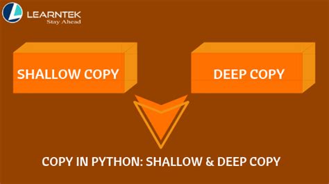 Copy In Python Shallow And Deep Copy With Examples Learntek