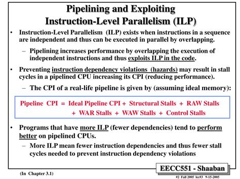 ppt pipelining and exploiting instruction level parallelism ilp powerpoint presentation id