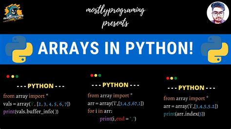 26 What Are Arrays In Python Import Array Module Python For Beginners 2020