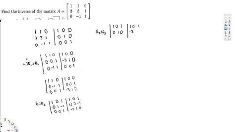 find the inverse matrix of a linear algebra youtube