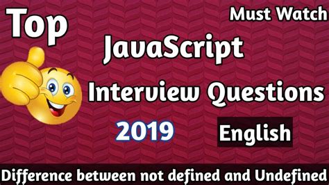 top javascript interview questions in english youtube