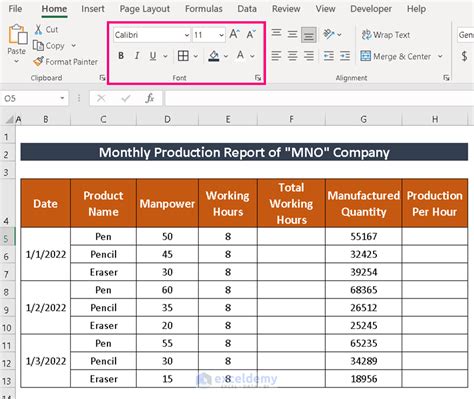 How To Make Production Report In Excel 2 Common Methods