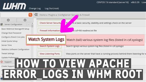how to view apache error logs in whm root [step by step]☑️ red server host