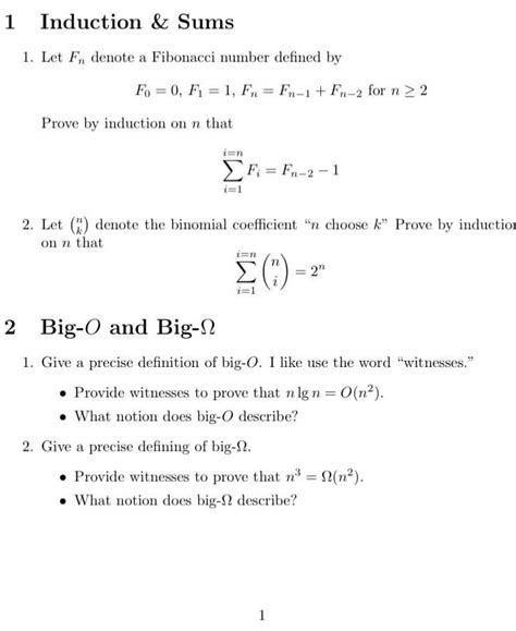 solved 1 induction and sums 1 let fn denote a fibonacci