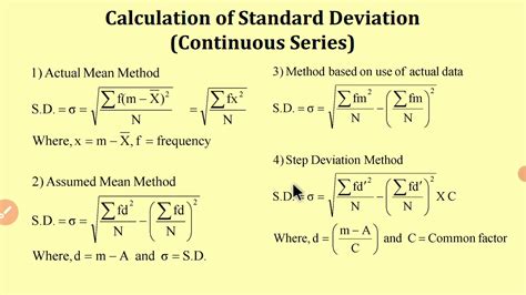 standard deviation for continuous data