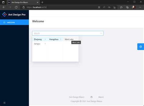 Cascader Drop Down Width Is Matching Width Of Cascader Component Ant