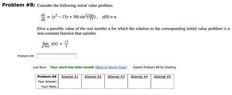 solved consider the following initial value problem dy dx