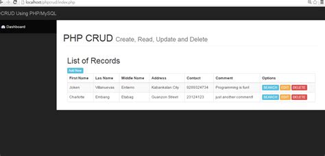 tutorial crud php dengan mysql source code aplikasi images