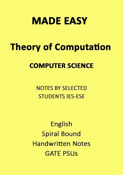 made easy theory of computation handwritten notes of computer science for gate