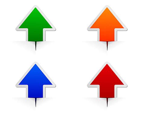 Arrow Vector Button Sets Isolated On White Load Computer Graphic Vector