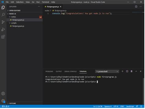 How To Use Node In Vs Code Terminal Printable Templates Free