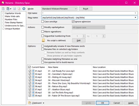 renaming with metadata