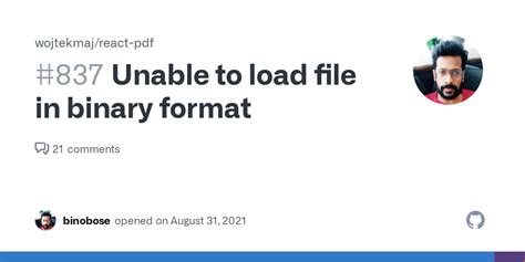 unable to load file in binary format · issue 837 · wojtekmaj react pdf · github