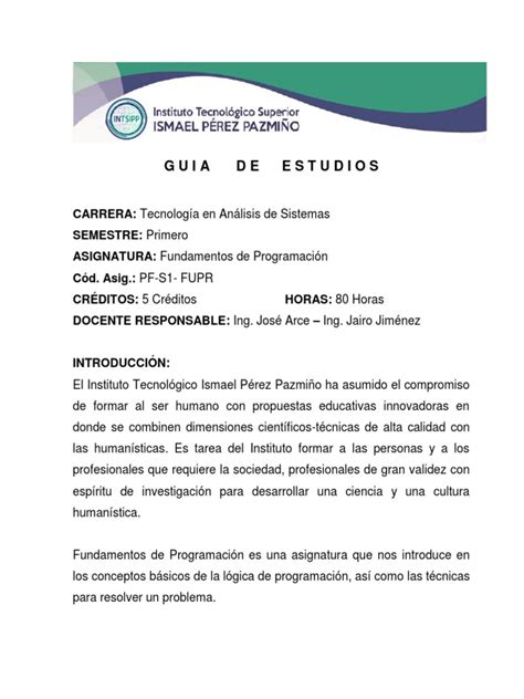 guia fundamentos programacion pdf pdf programación de computadoras algoritmos